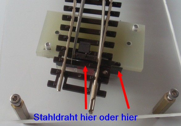 Unterflur Weichenantrieb mit bistabilem Relais